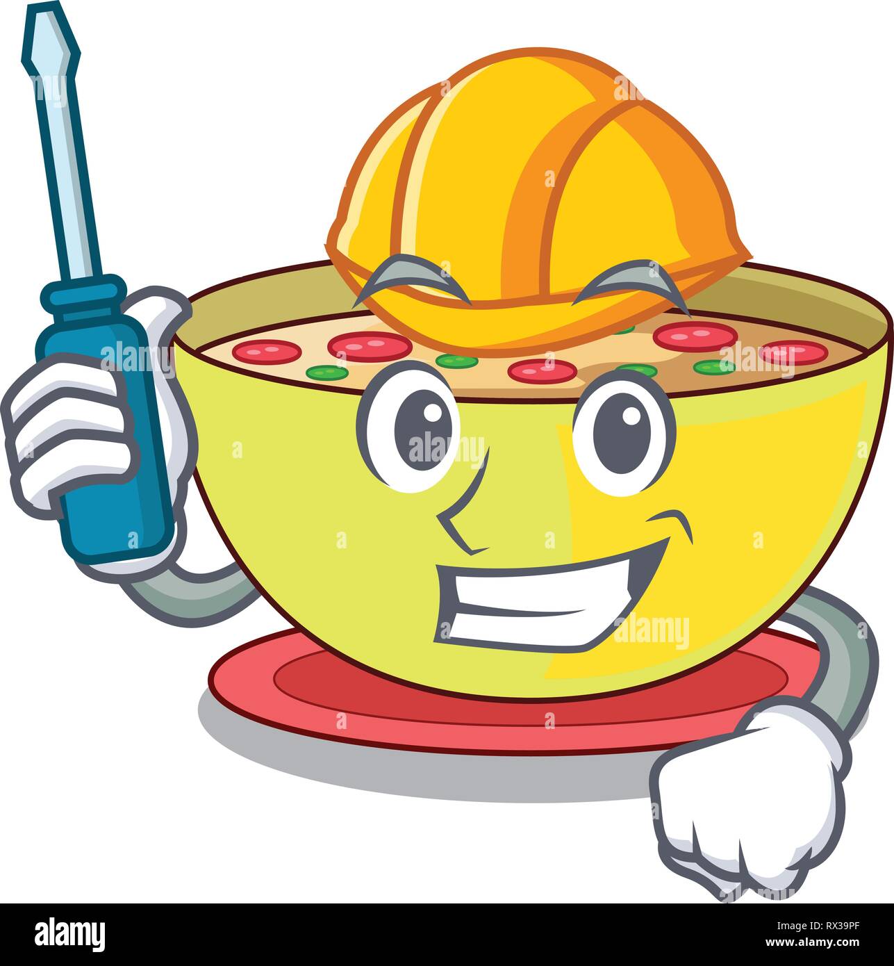 Automotive corn chowder in a cartoon plate Stock Vector Image & Art - Alamy