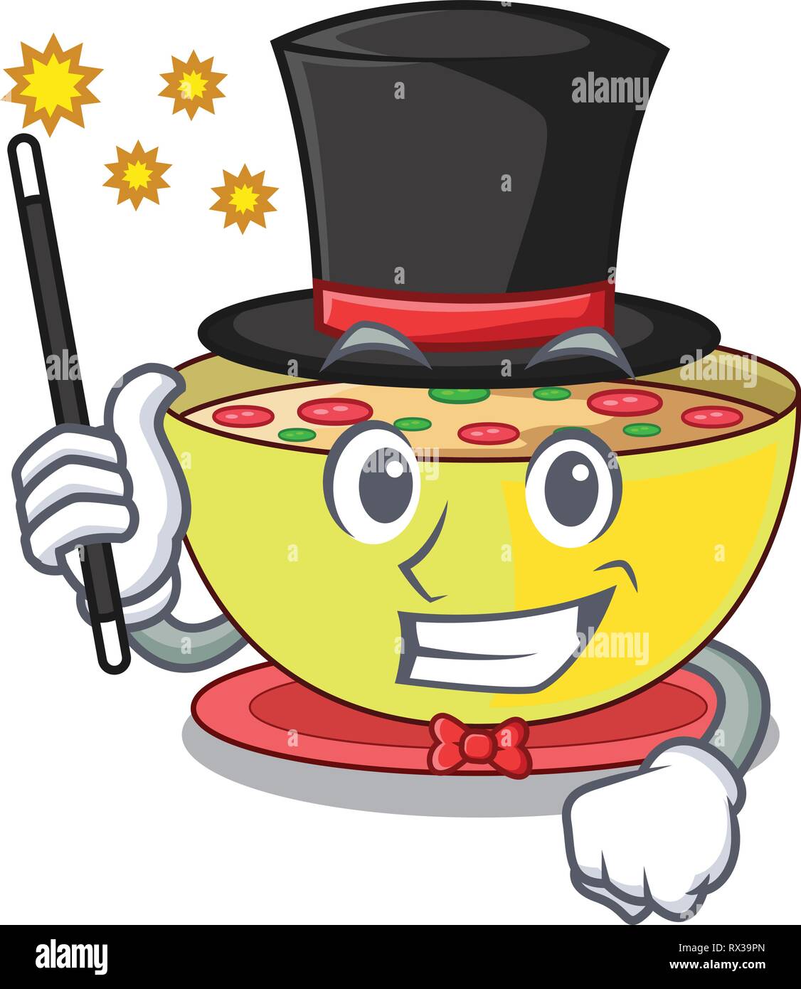 Magician corn chowder in a cartoon plate Stock Vector Image & Art - Alamy