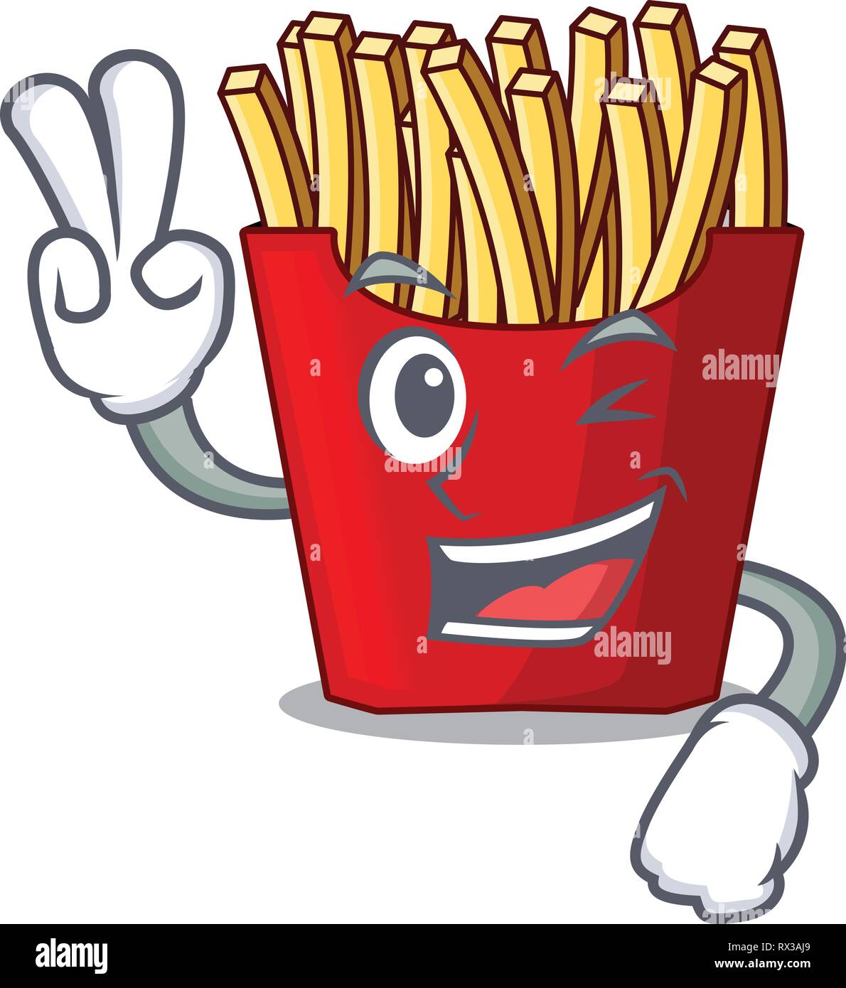 Plates of fries Stock Vector Images - Alamy