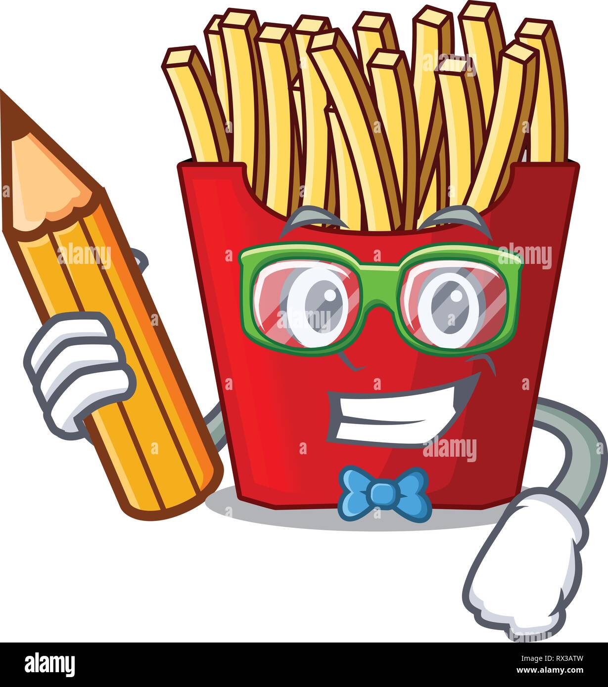Student french fries served on character plates Stock Vector Image ...