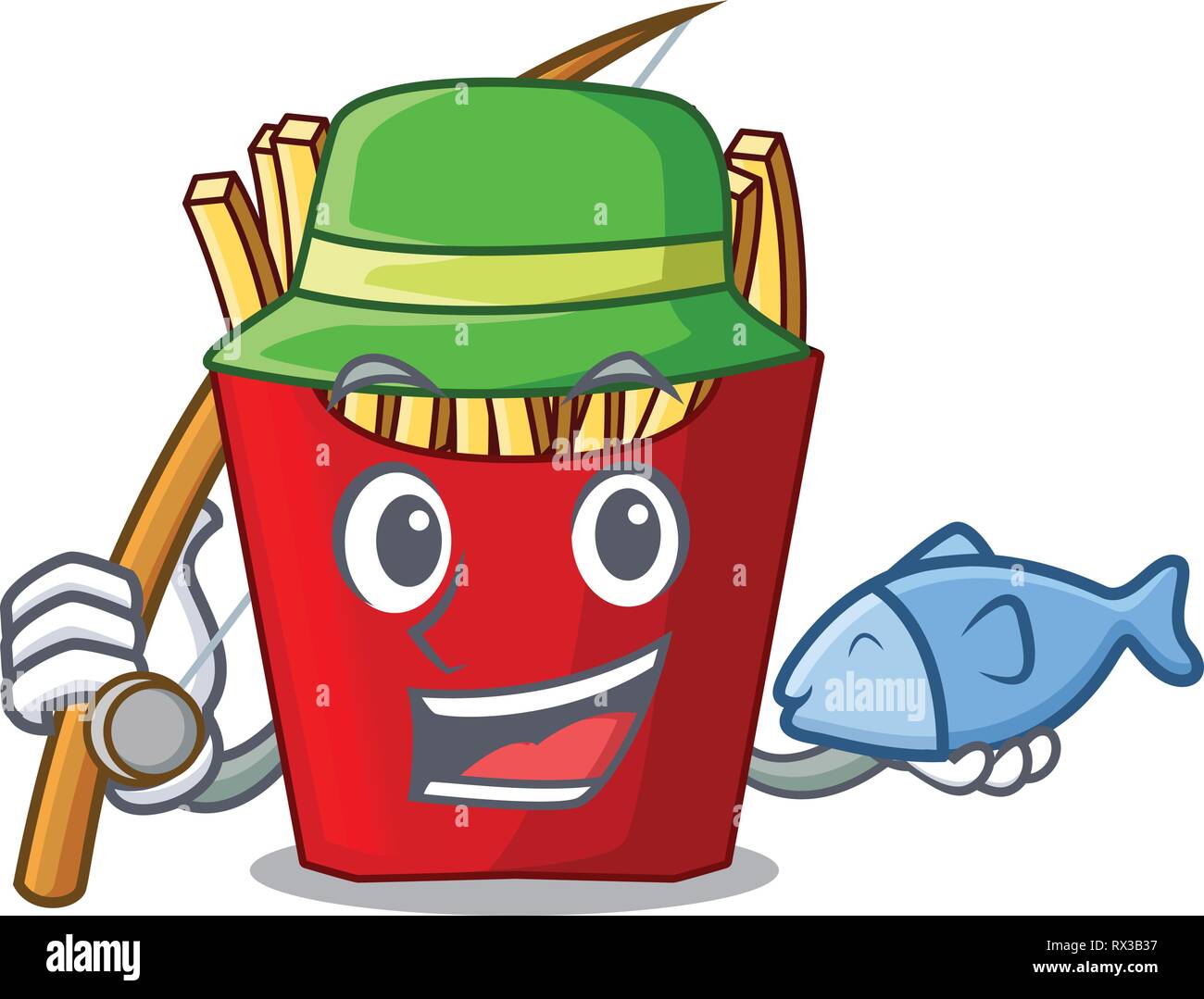 Fishing french fries wrapped in cartoon shapes Stock Vector Image & Art ...