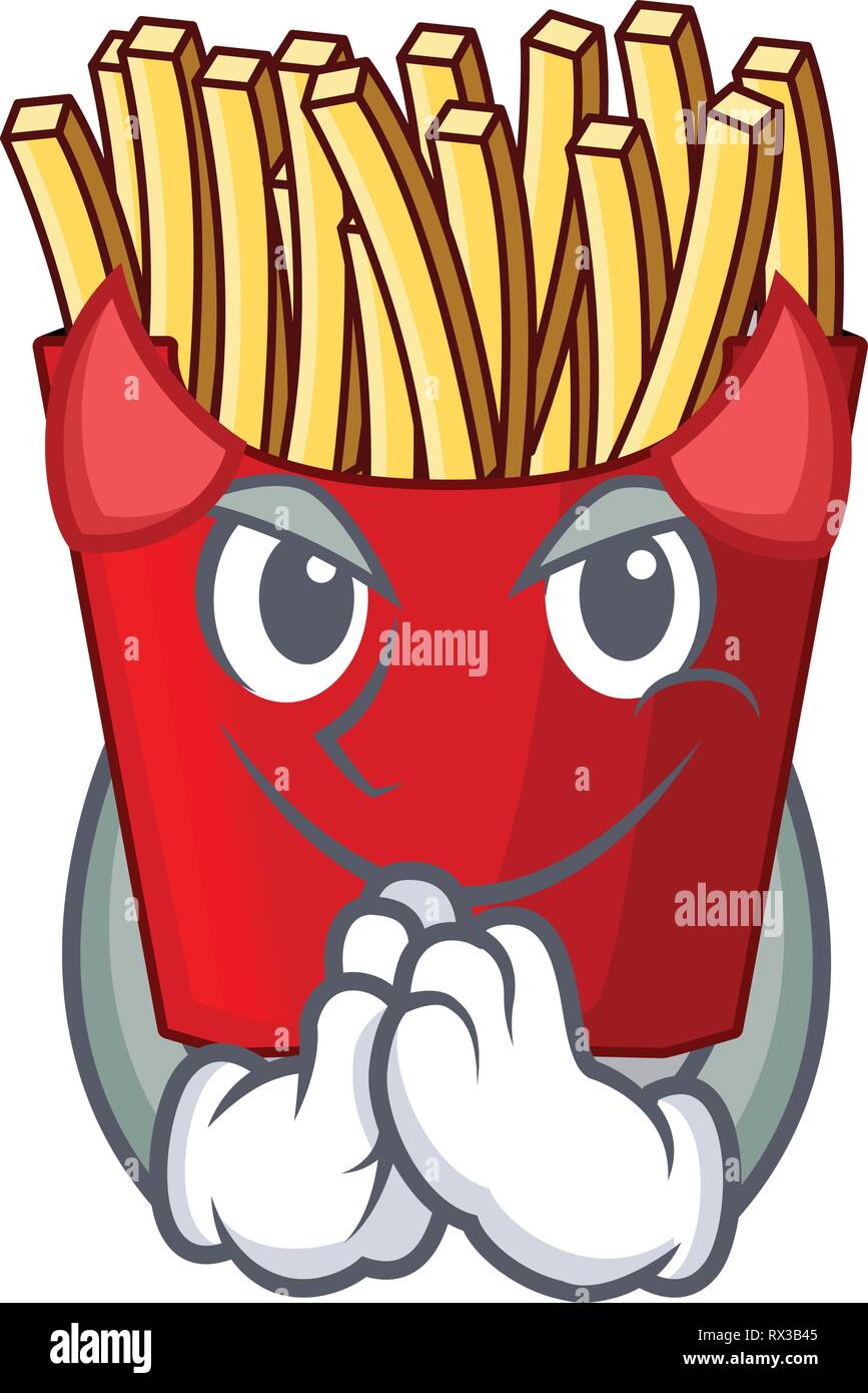 Devil french fries wrapped in cartoon shapes Stock Vector Image & Art ...