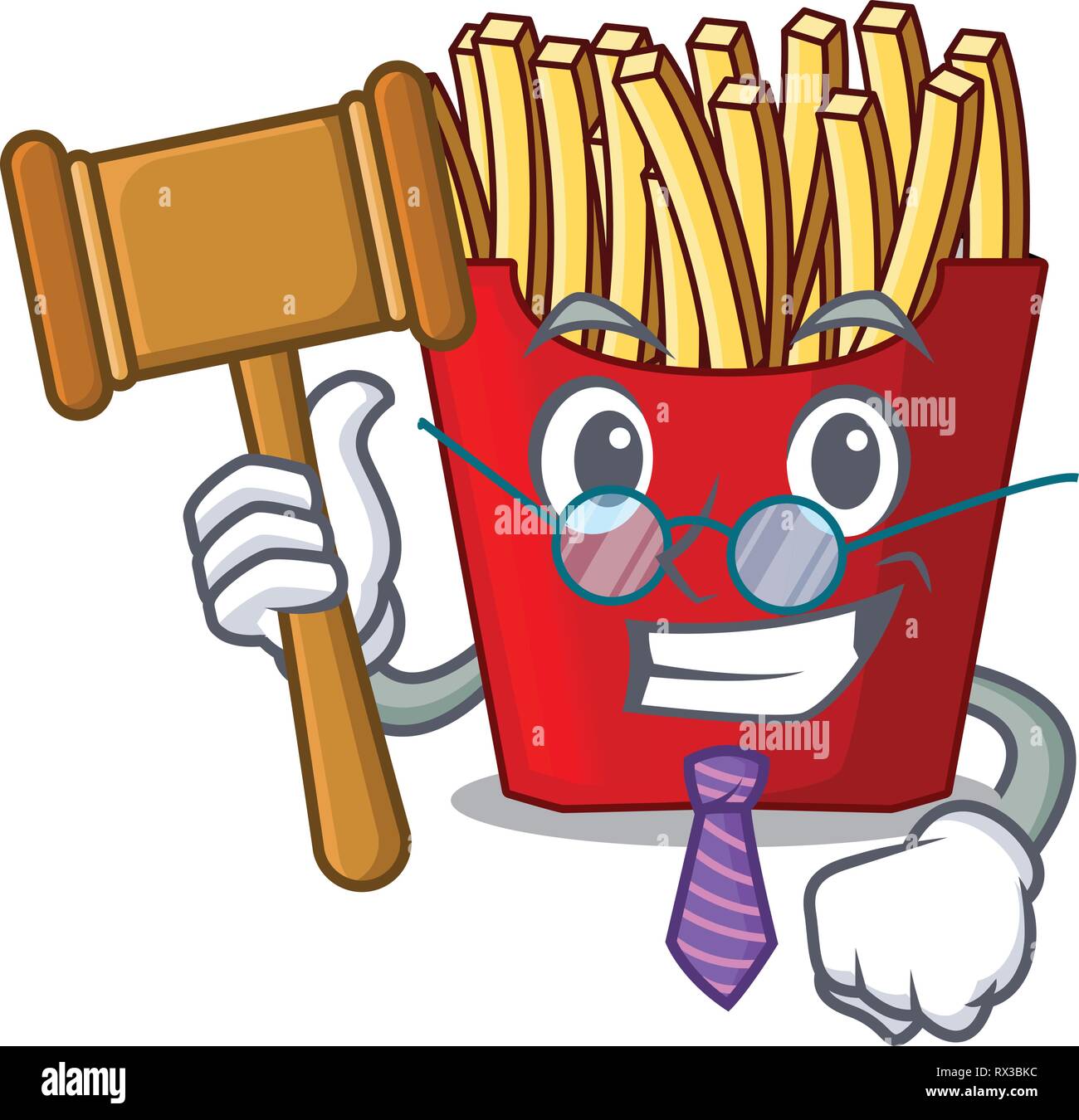 Judge french fries above the mascot board Stock Vector Image & Art - Alamy