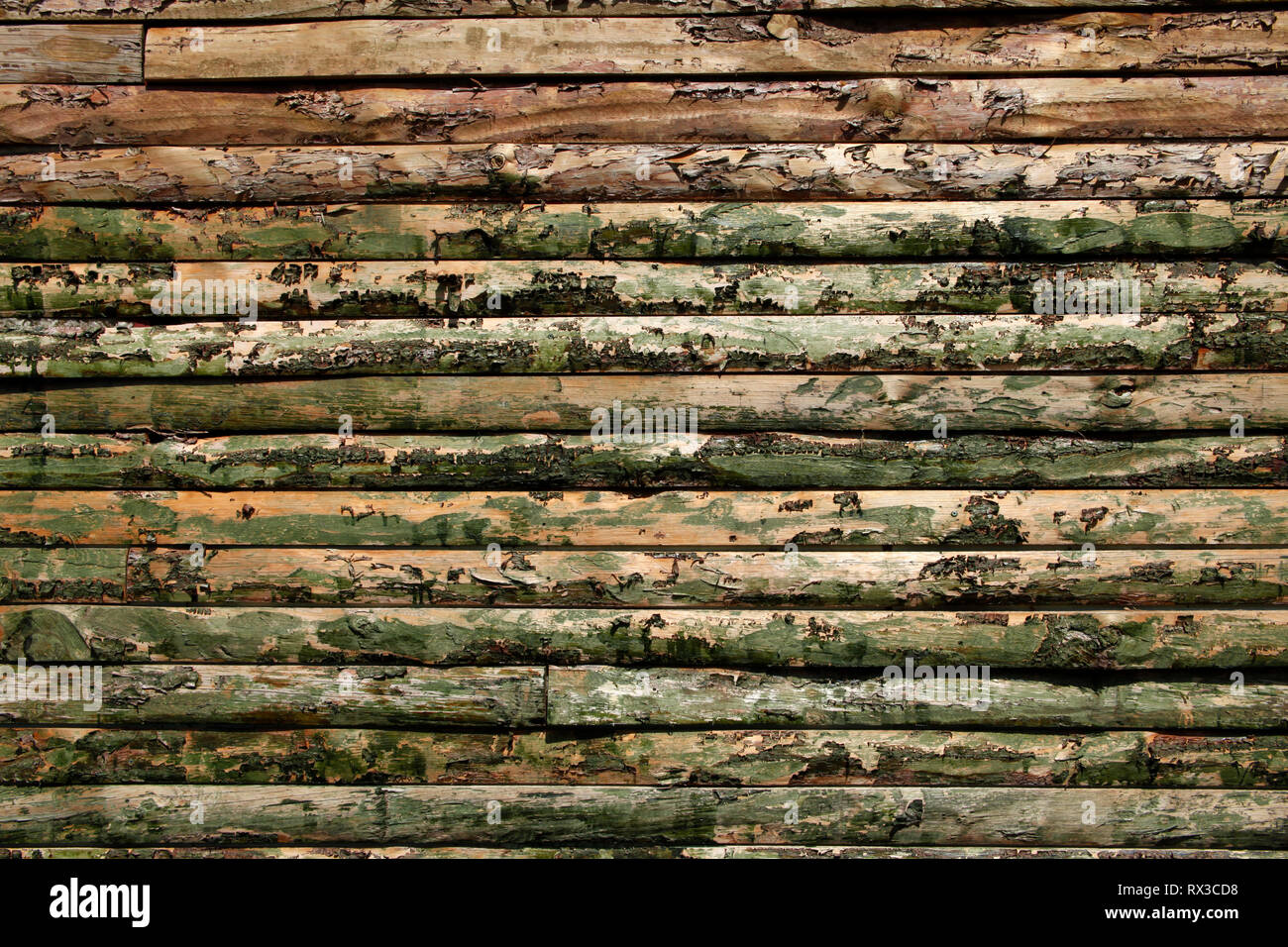 Wooden logs wall Stock Photo - Alamy