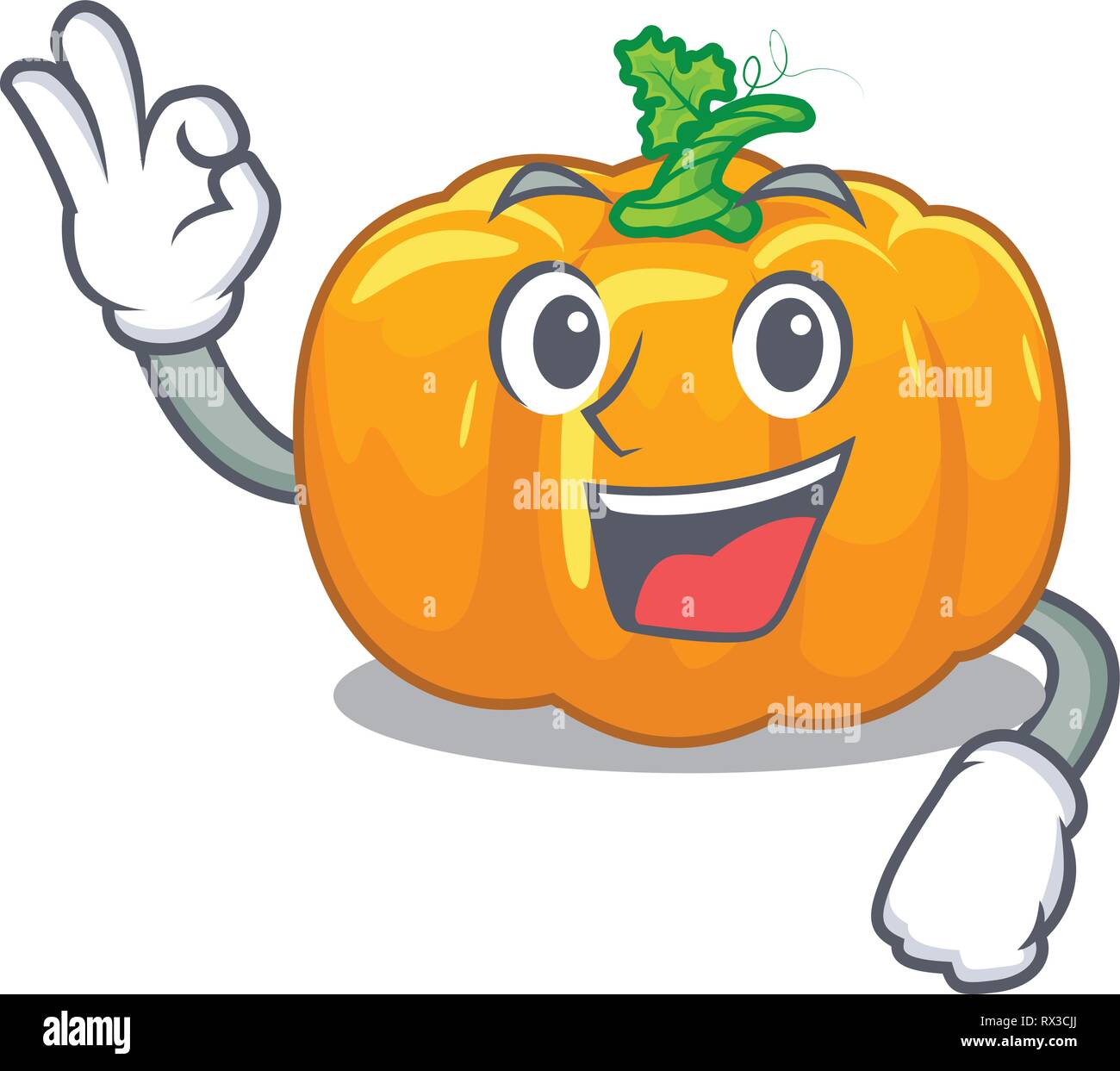 Okay yellow pumpkin in the cartoon shape Stock Vector Image & Art - Alamy