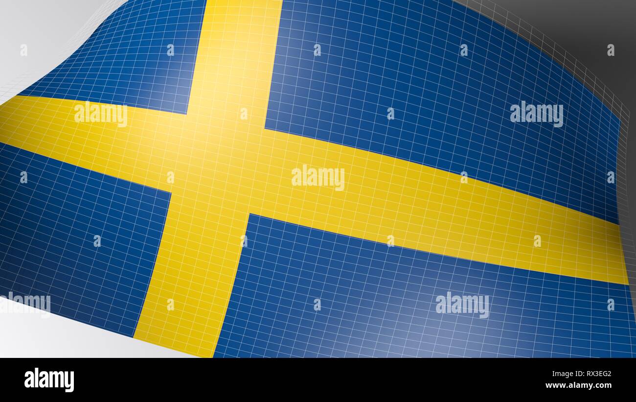 Background with flag of Sweden - 3D rendering illustration Stock Photo ...