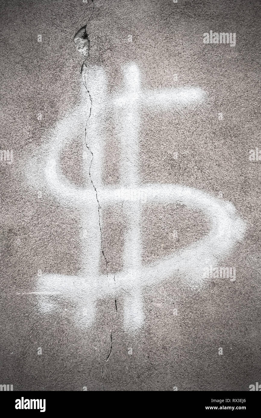 Graffiti dollar sign hi-res stock photography and images - Alamy