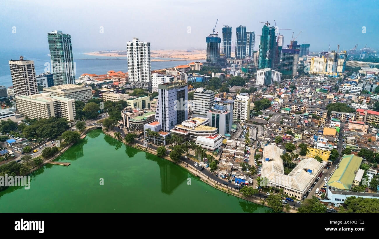 Aerial. Colombo - commercial capital and largest city of Sri Lanka ...