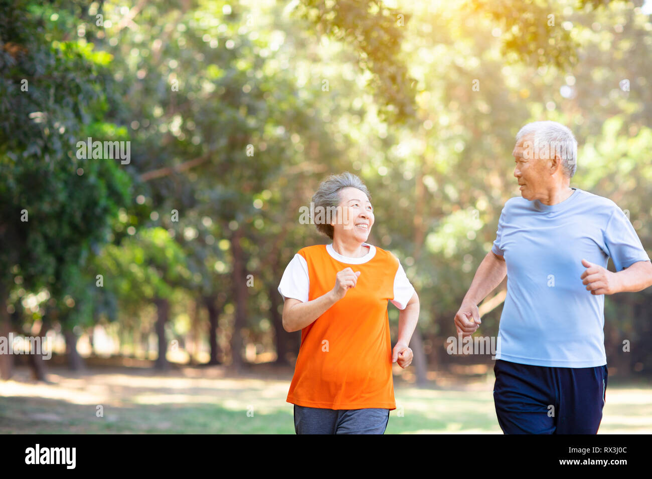 Portrait senior couple in fitness hi-res stock photography and images ...