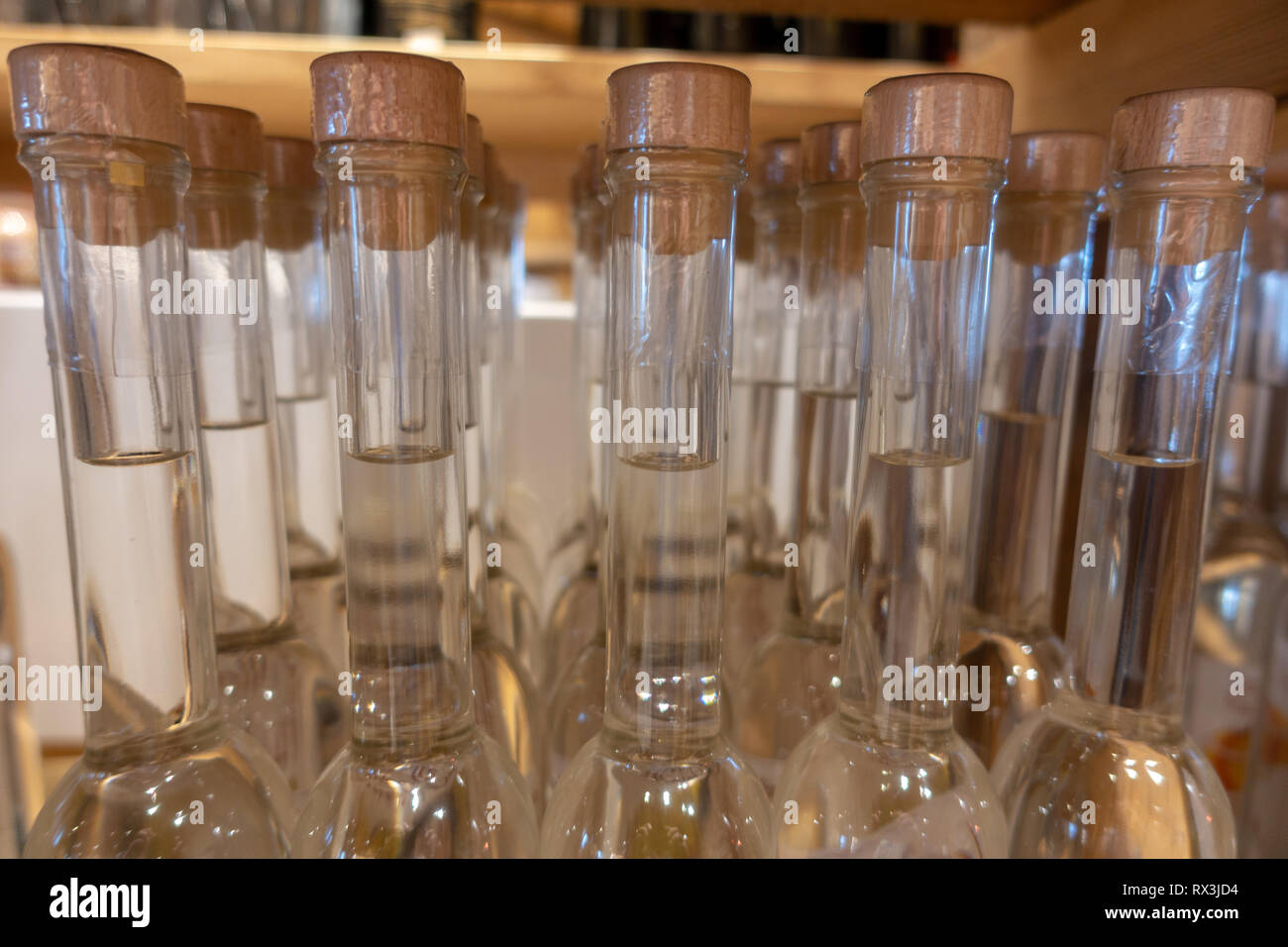 a lot of alcohol bottles in a shelf Stock Photo - Alamy
