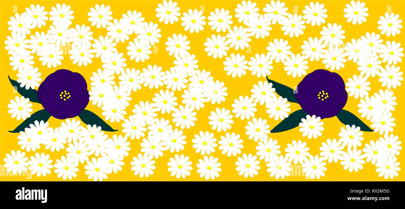 Spring flowers pattern, graphic floral motive. Vector illustration eps ...