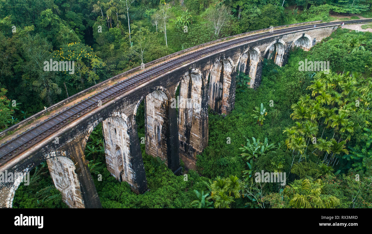 Famous Demodara Nine Arch Bridge. Ella, Sri Lanka Stock Photo - Alamy