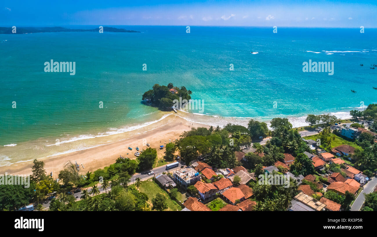 Aerial. Weligama, Sri Lanka Stock Photo - Alamy