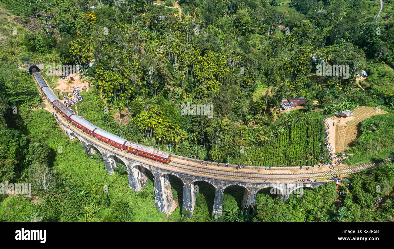 Famous Demodara Nine Arch Bridge. Ella, Sri Lanka Stock Photo - Alamy