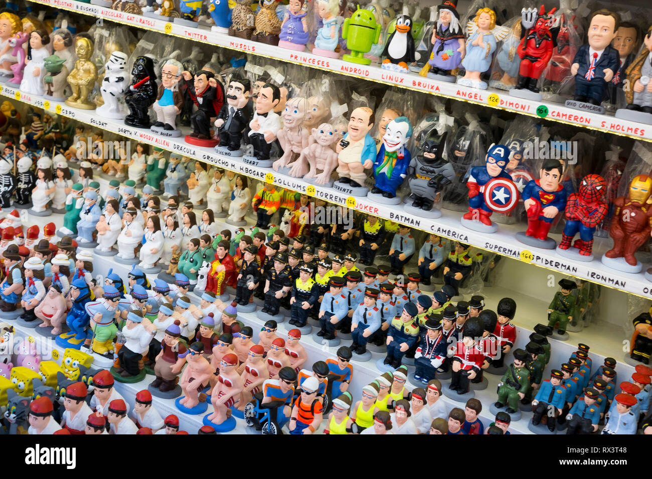 Caganer, the traditional Christmas nativity scene figure. They're sold ...