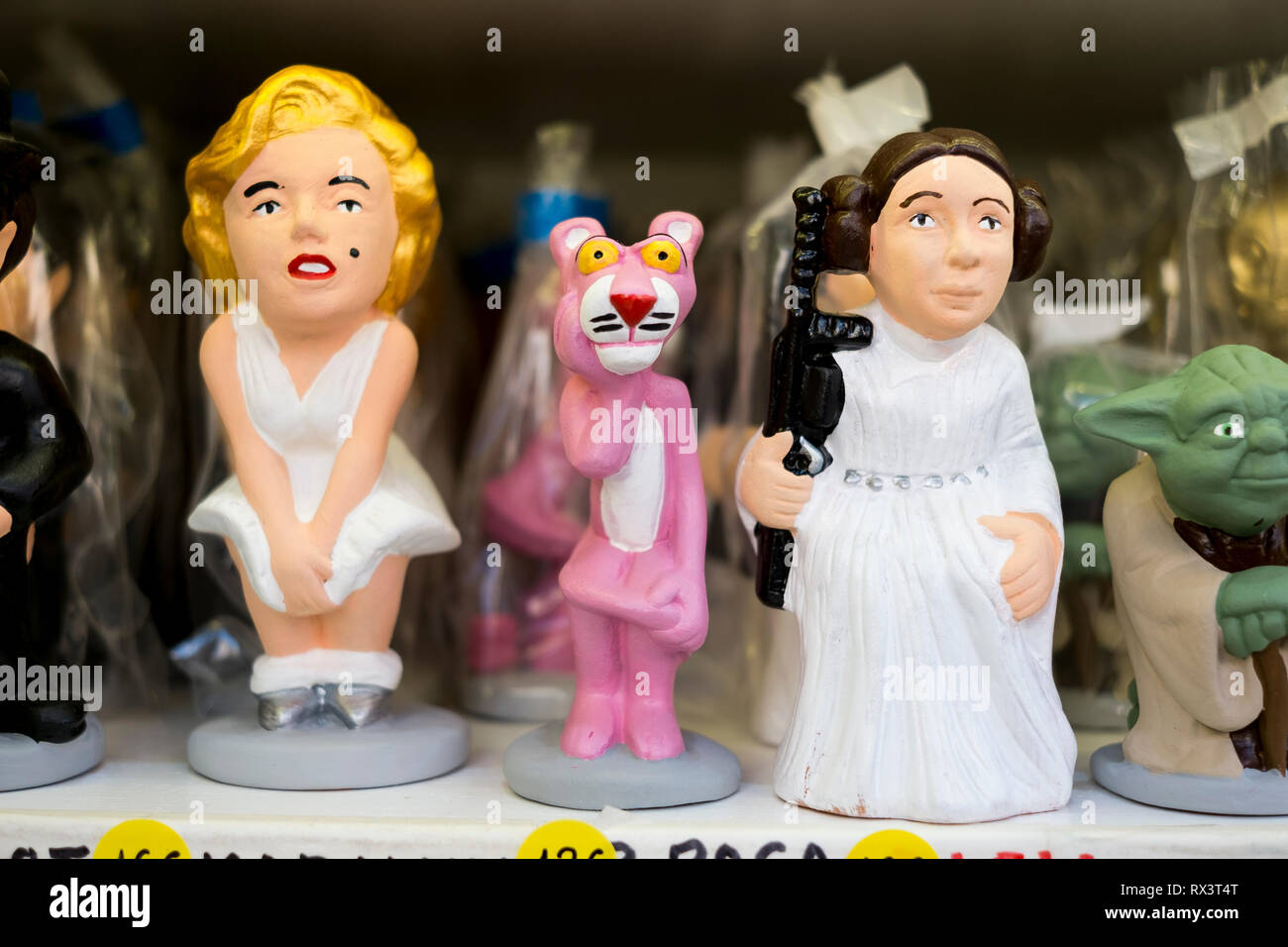 Caganer, the traditional Christmas nativity scene figure. They're sold ...