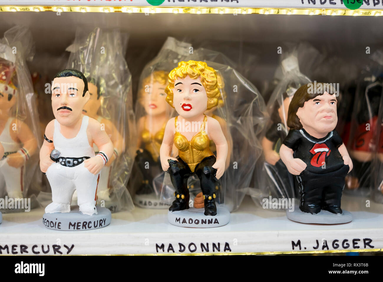 Caganer, the traditional Christmas nativity scene figure. They're sold ...