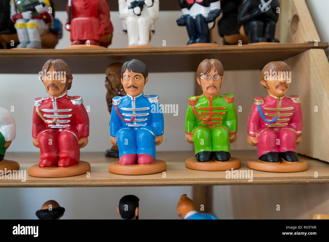 Caganer, the traditional Christmas nativity scene figure. They're sold ...