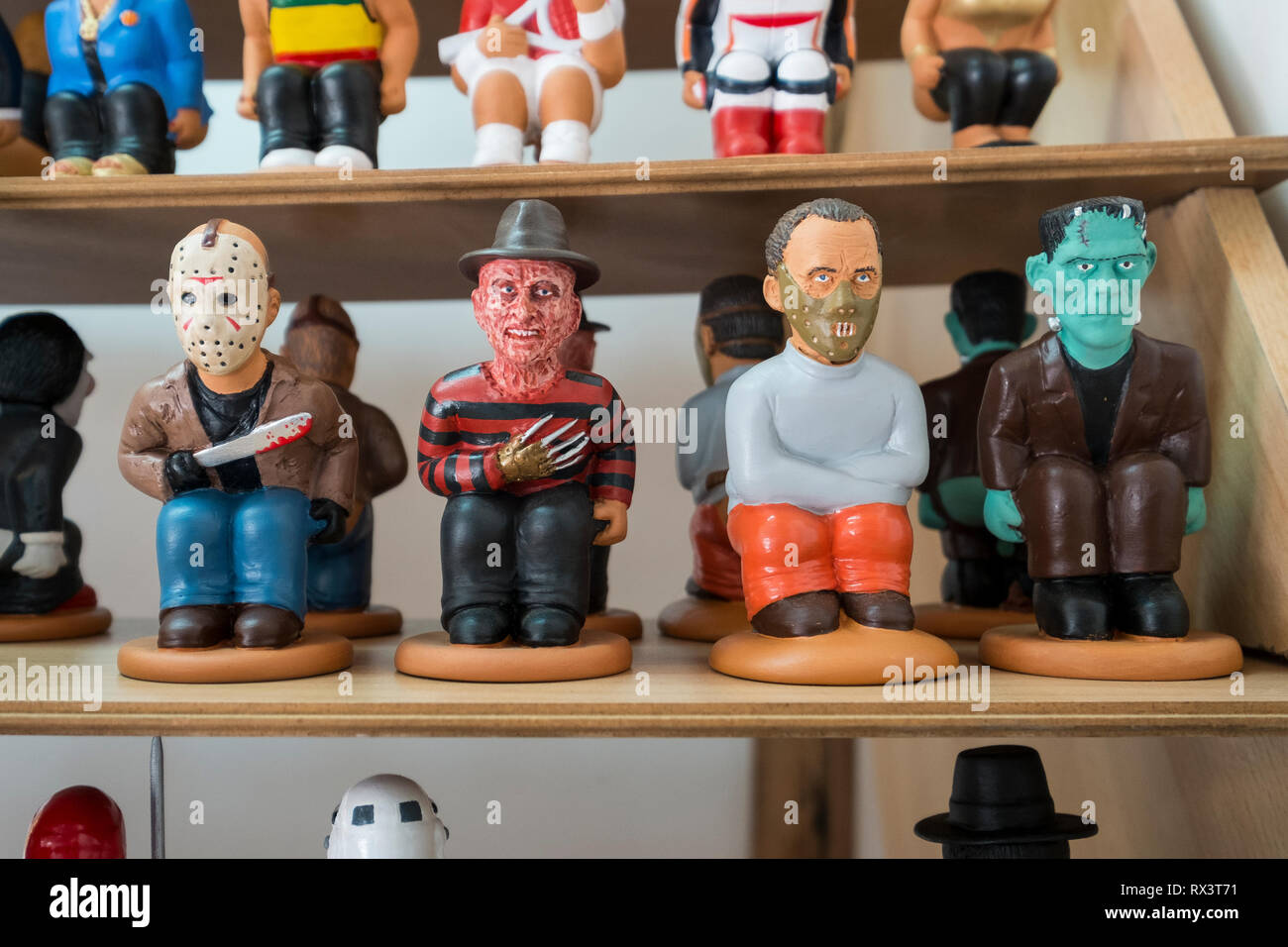 Caganer, the traditional Christmas nativity scene figure. They're sold ...