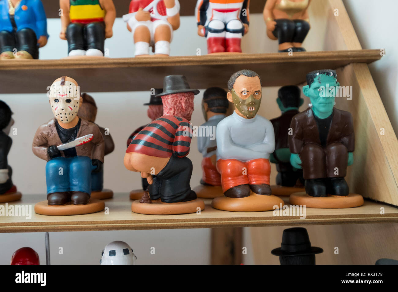 Caganer, the traditional Christmas nativity scene figure. They're sold ...
