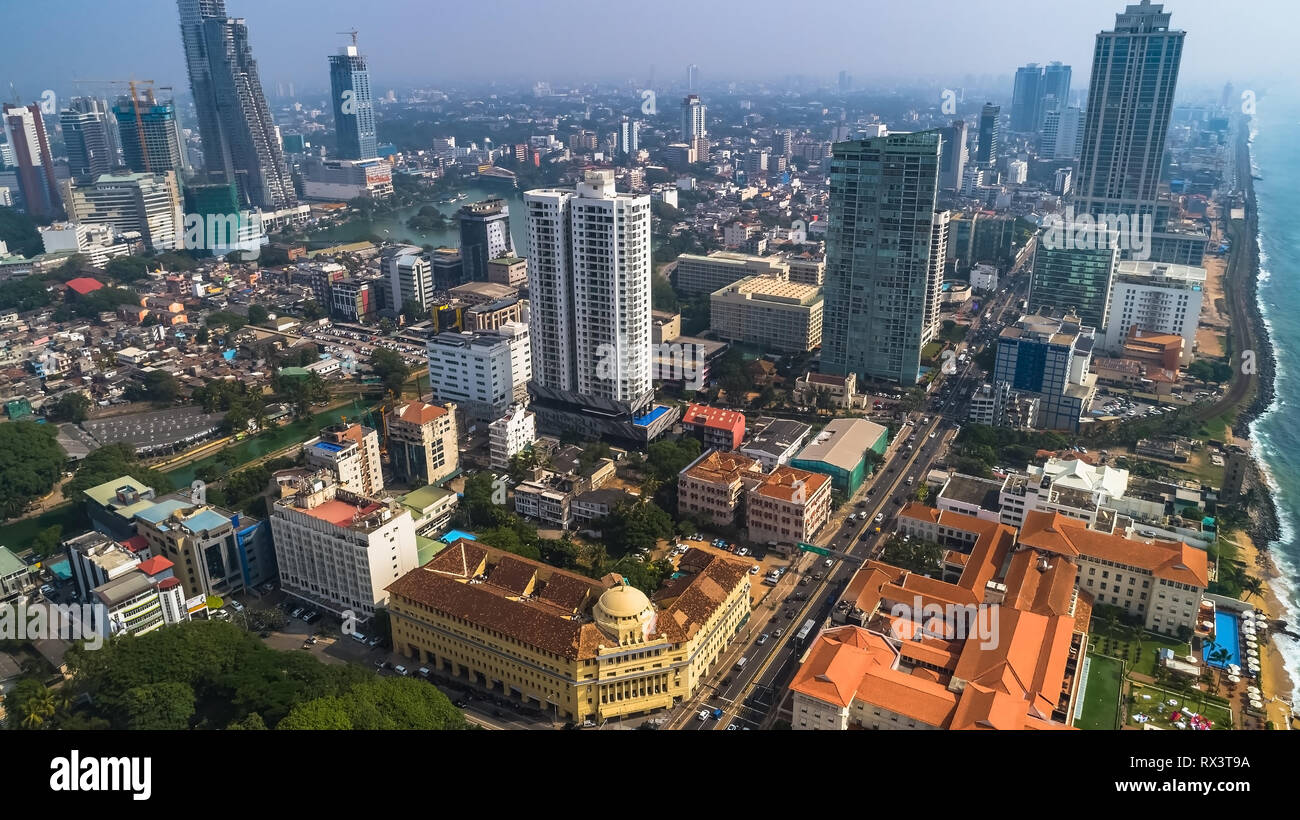 Aerial. Colombo - commercial capital and largest city of Sri Lanka ...