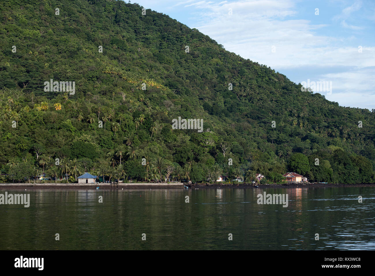 Side of Gunung Api volcano, Banda Api, near Banda Naira, near Ambon ...