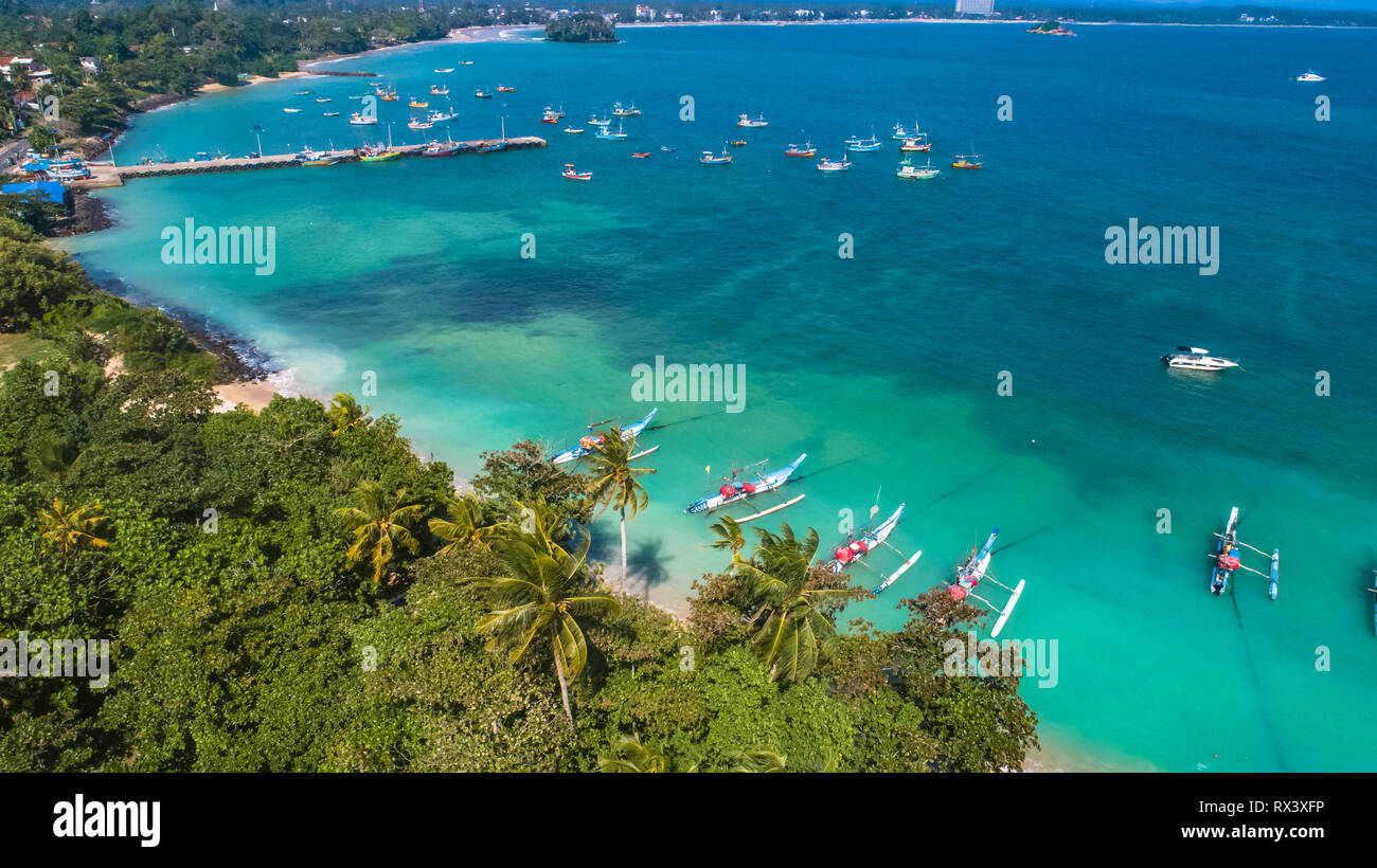 Aerial. Weligama, Sri Lanka Stock Photo - Alamy