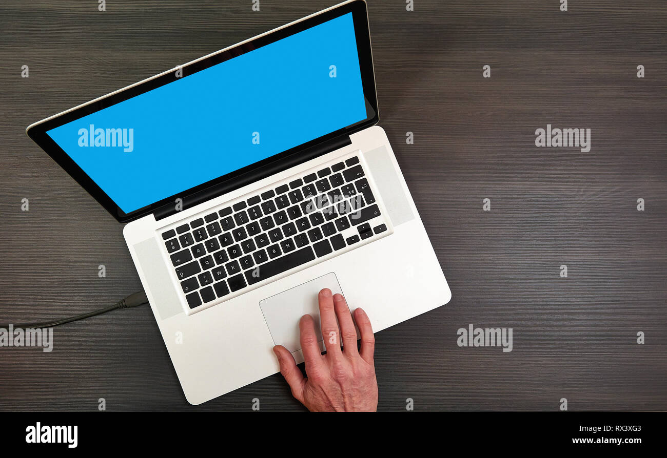 Hand above the keyboard hi-res stock photography and images - Alamy