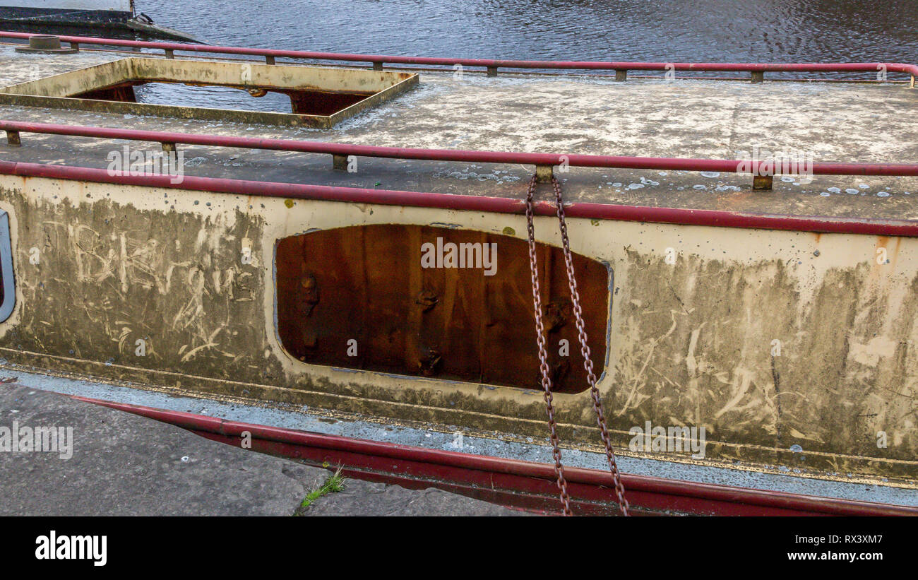 Red Rusting Barge lays in wait for repairs and a refit in Leith Docks ...