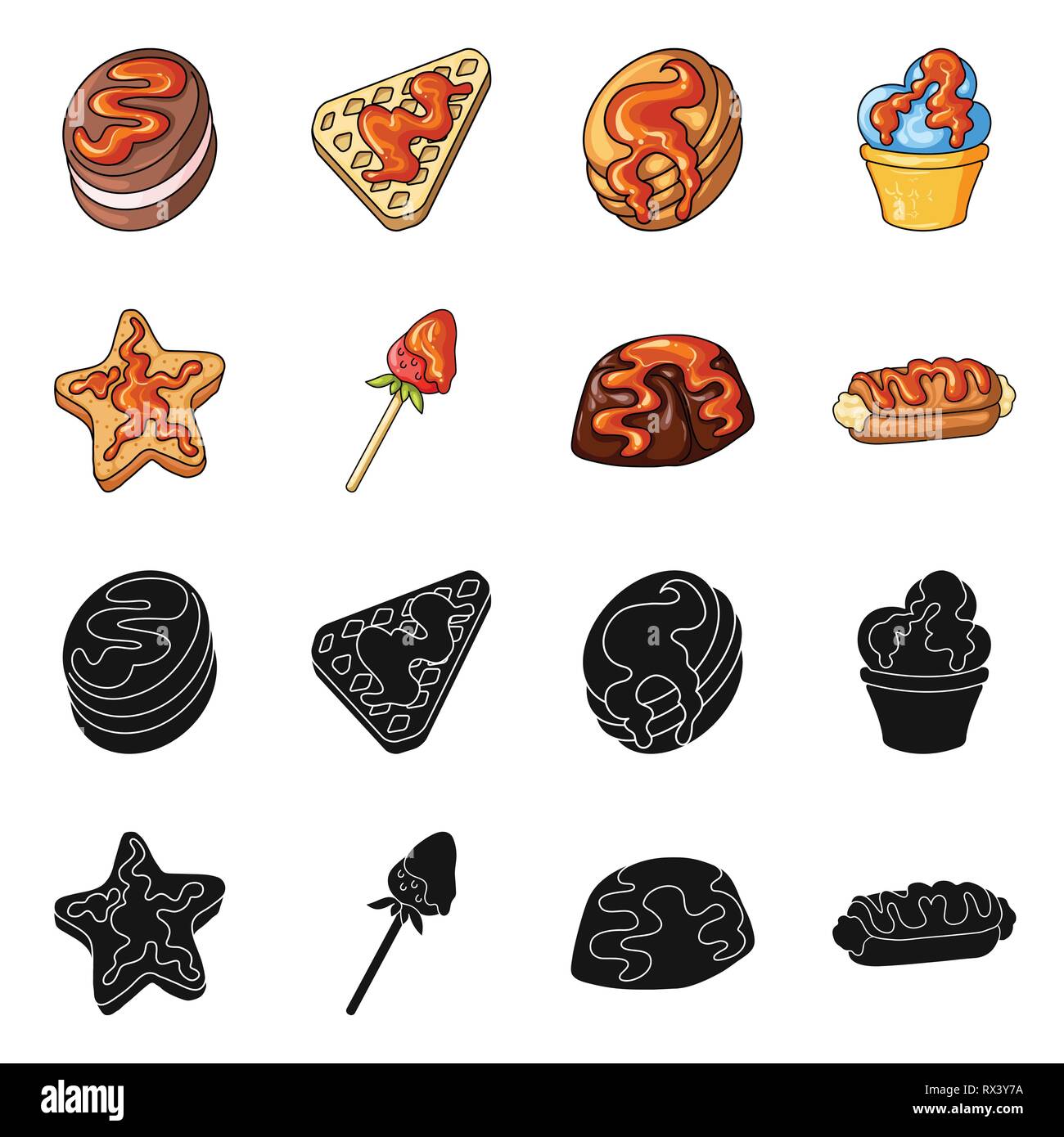 Vector design of confectionery and culinary sign. Collection of ...