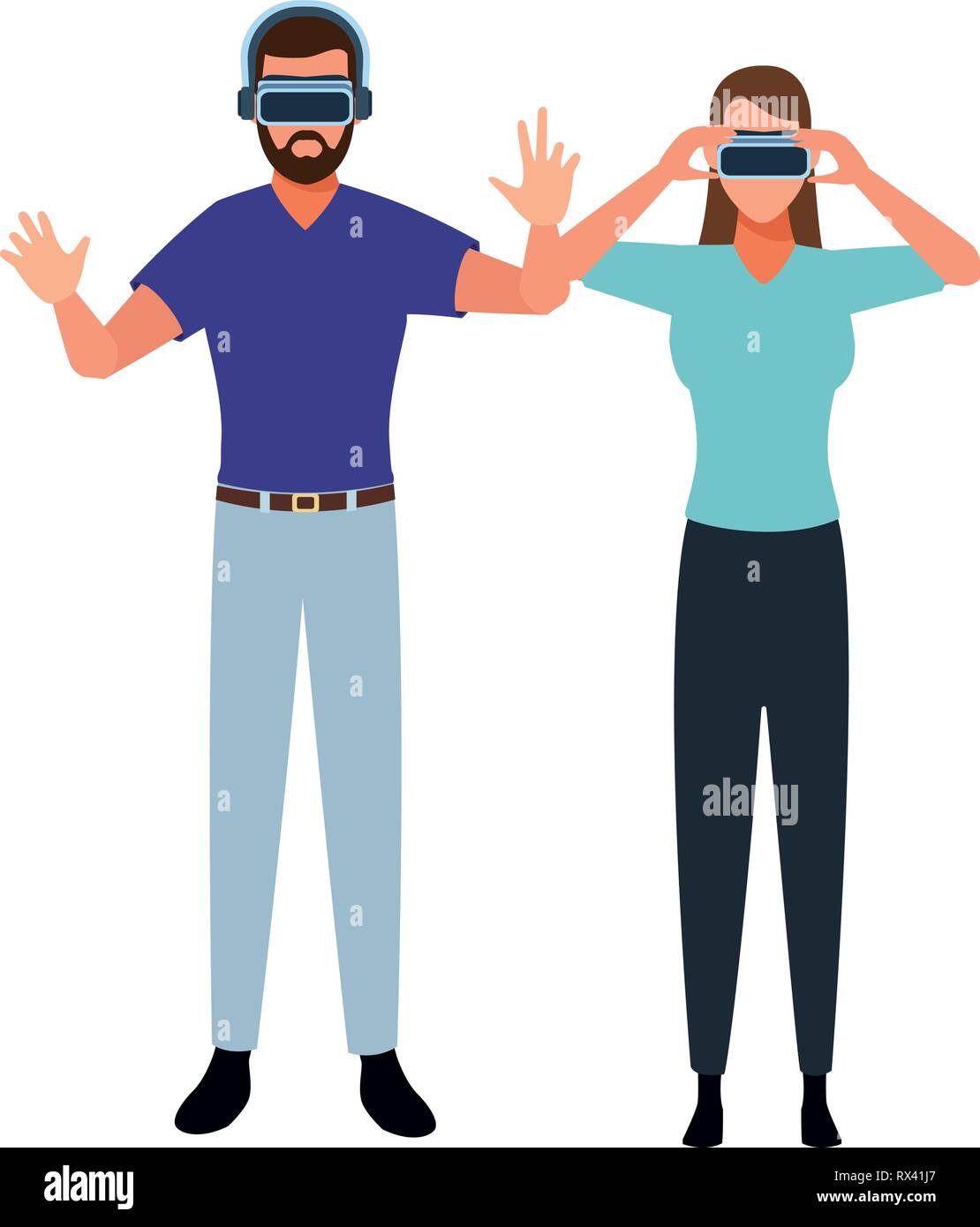 Man playing video game woman Stock Vector Images - Alamy