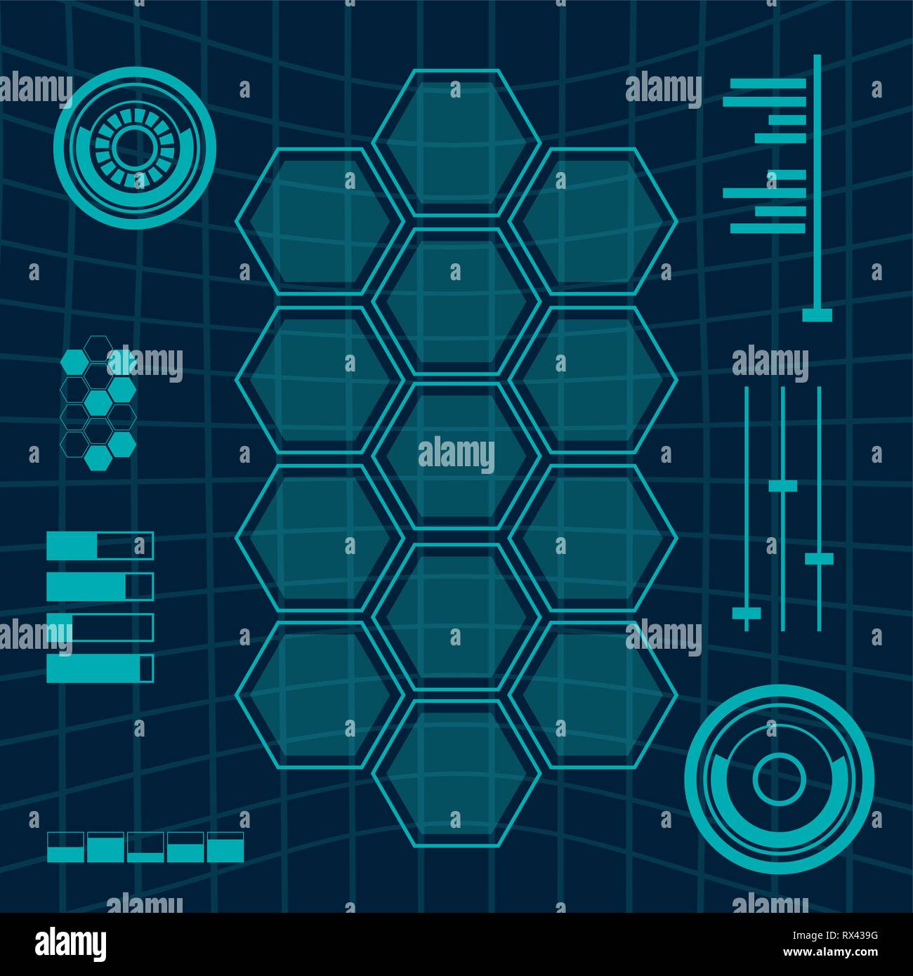 Digital hologram screen Stock Vector Image & Art - Alamy