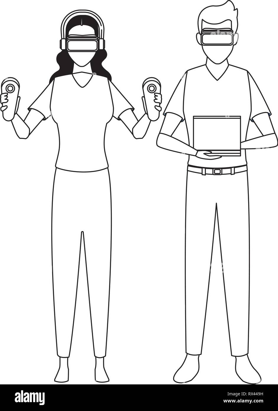 Professional woman in tech Stock Vector Images - Alamy