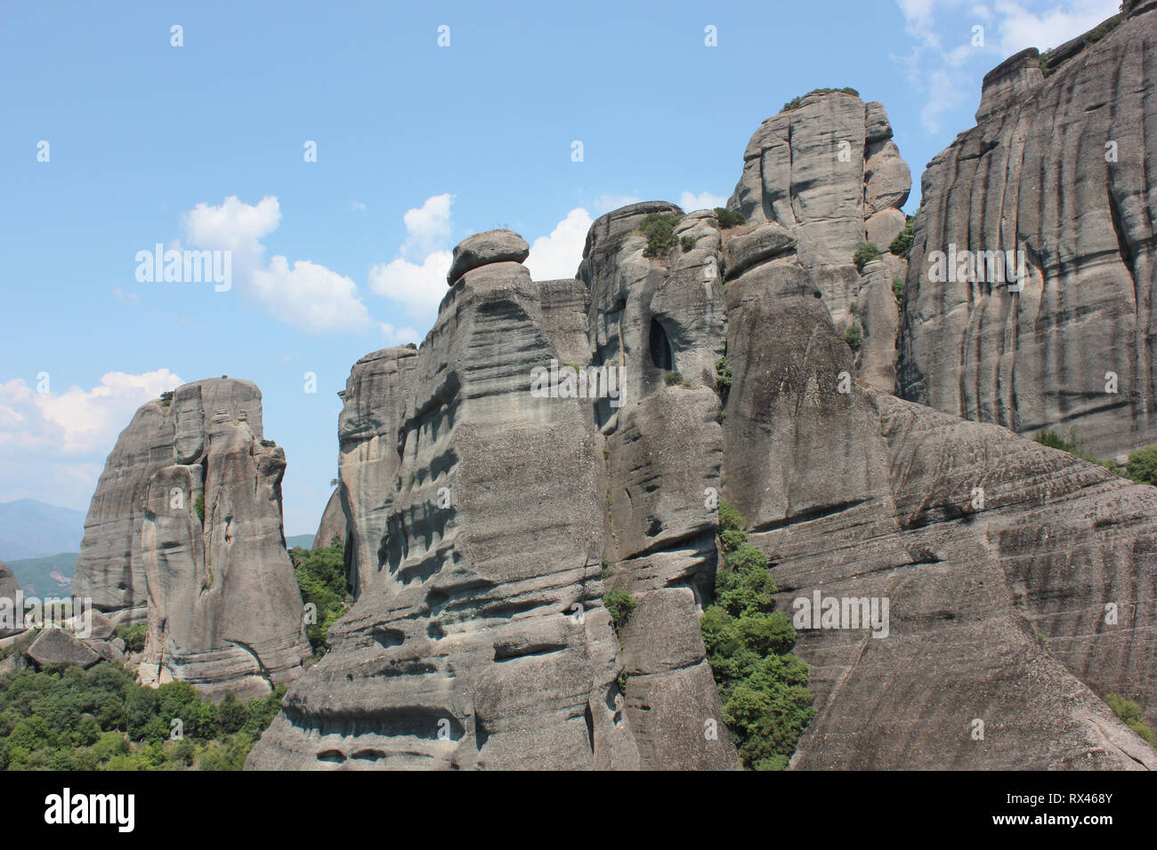 Landscape of Meteora rock formation Kalambaka Greece Stock Photo - Alamy