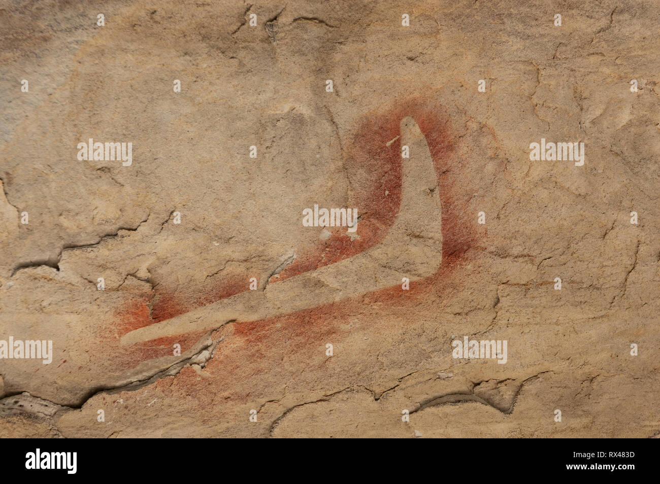 Aboriginal stencil rock art, Art Gallery, Carnarvon Gorge, Queensland ...