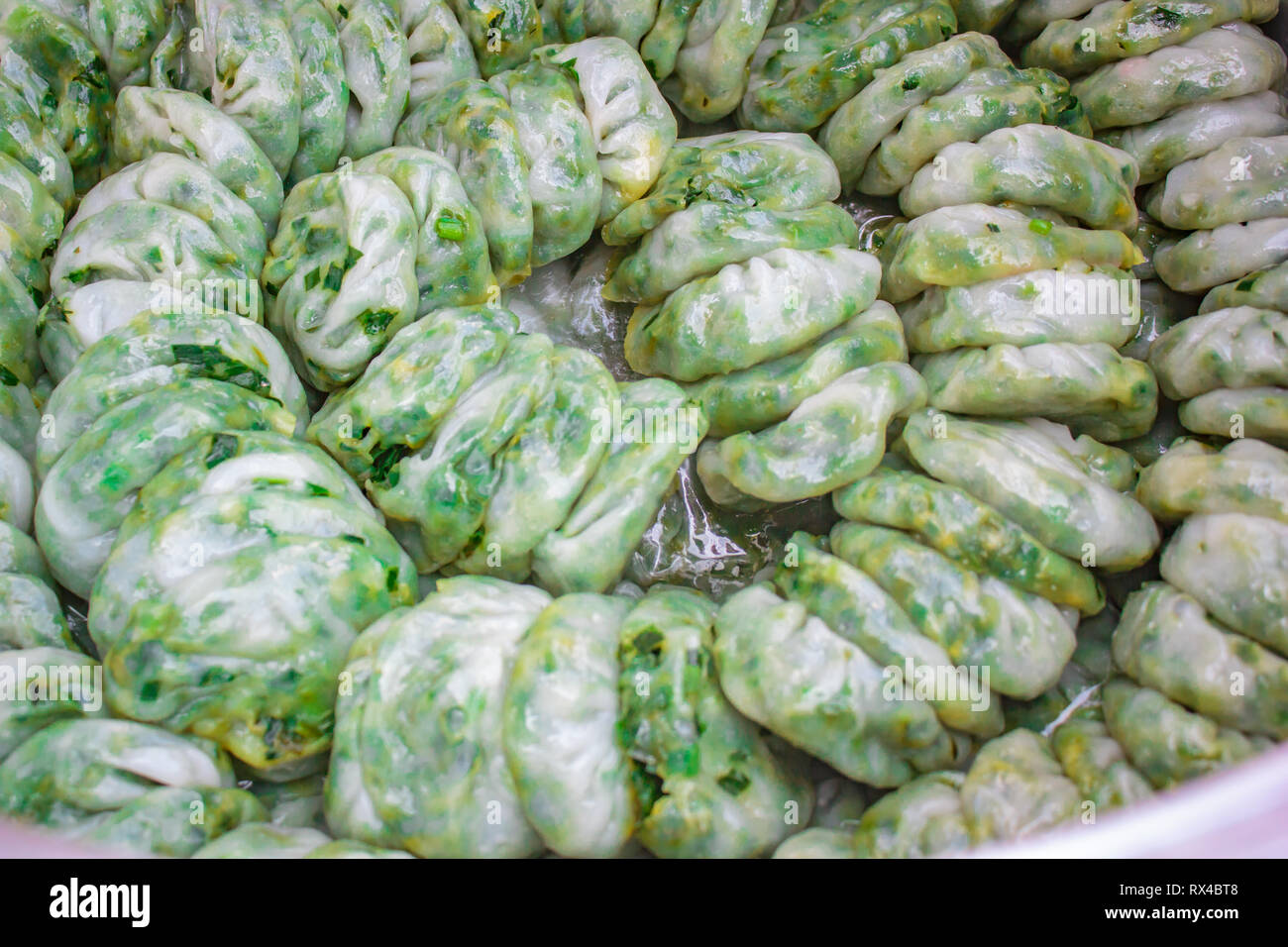 Steamed dumpling stuffed with garlic chives, garlic chives dim sum ...