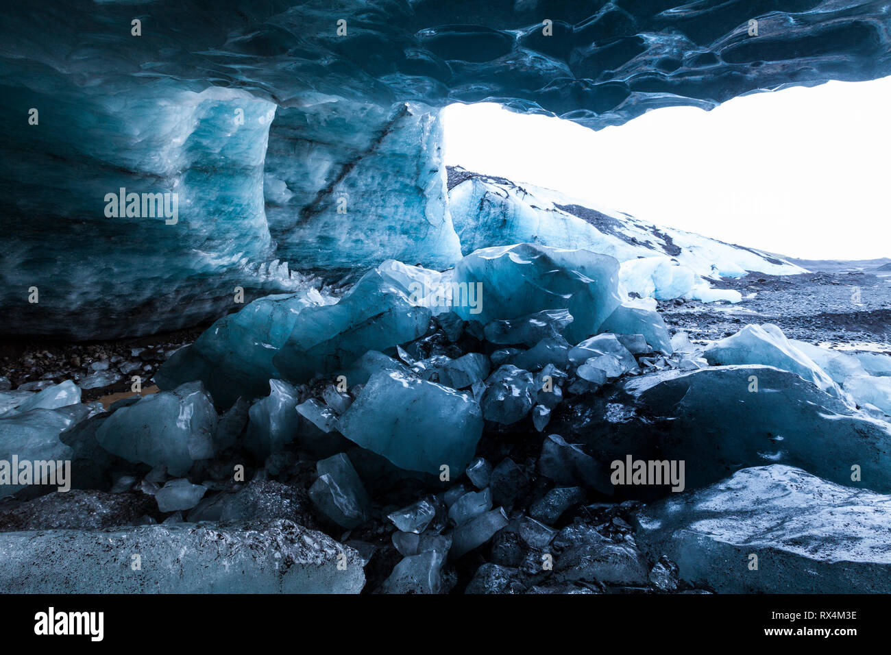 Ice cave, Skaftafell National Park, Southern Iceland, Iceland, Europe ...
