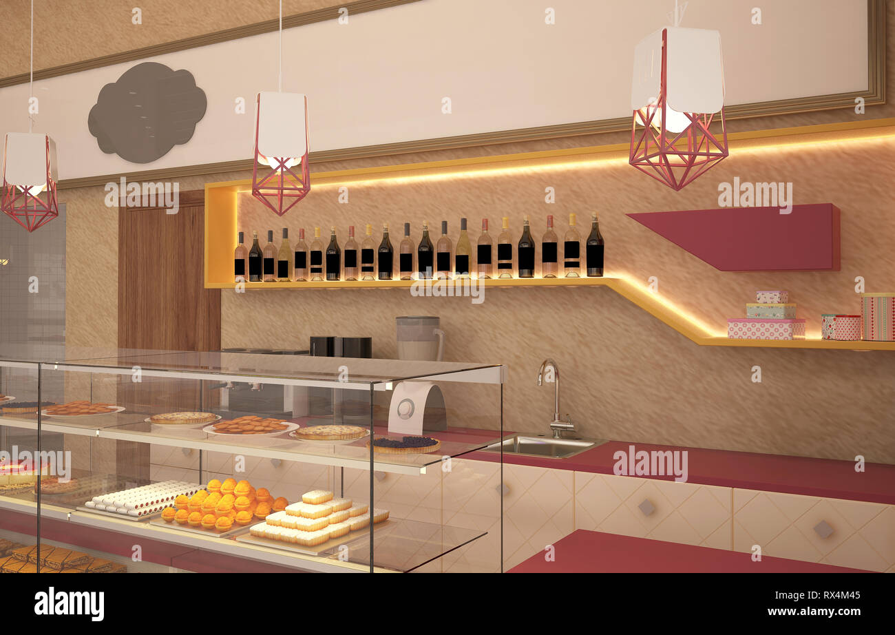 3d rendering of a pub / stand Stock Photo - Alamy