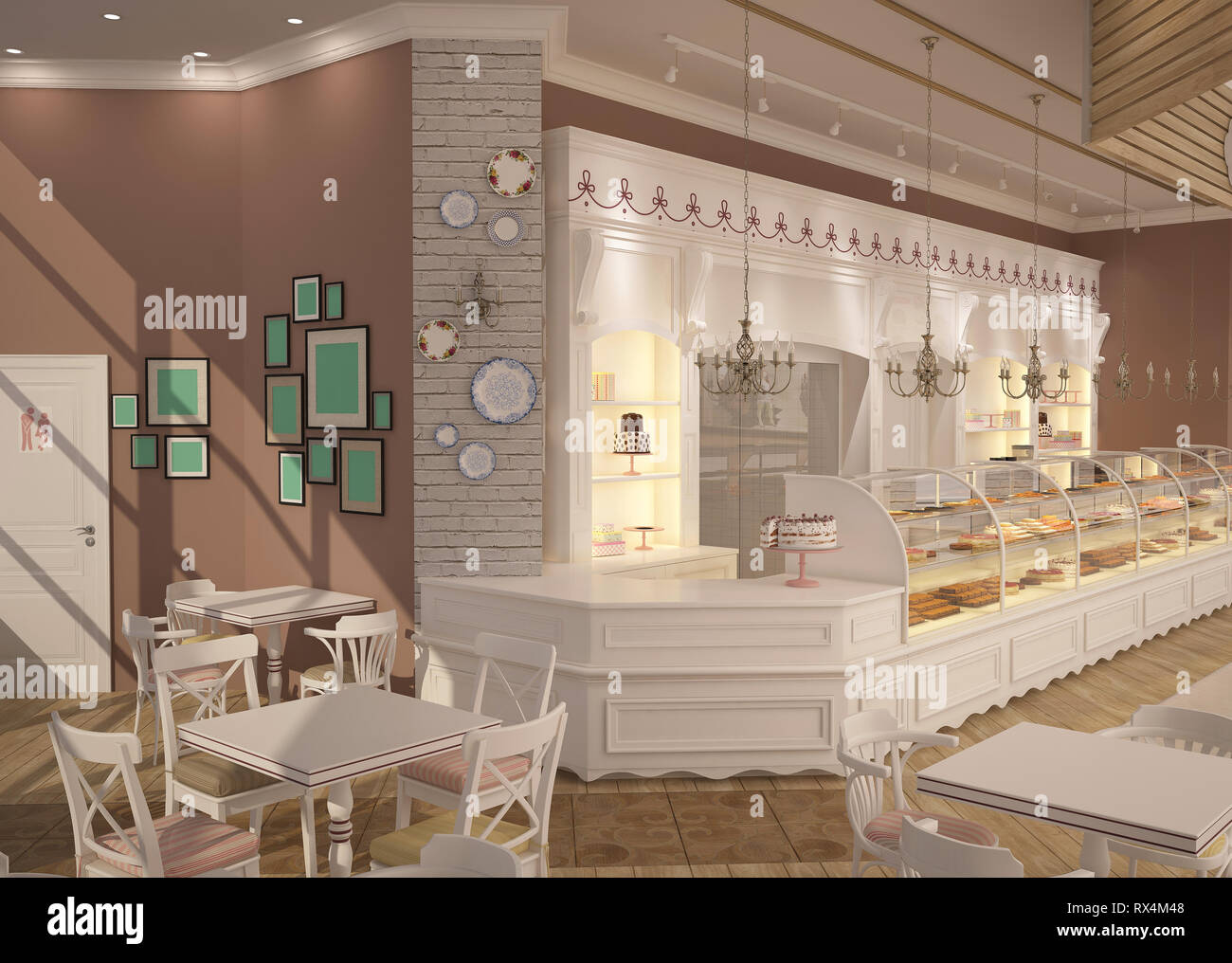 3d rendering of a pub / stand Stock Photo - Alamy