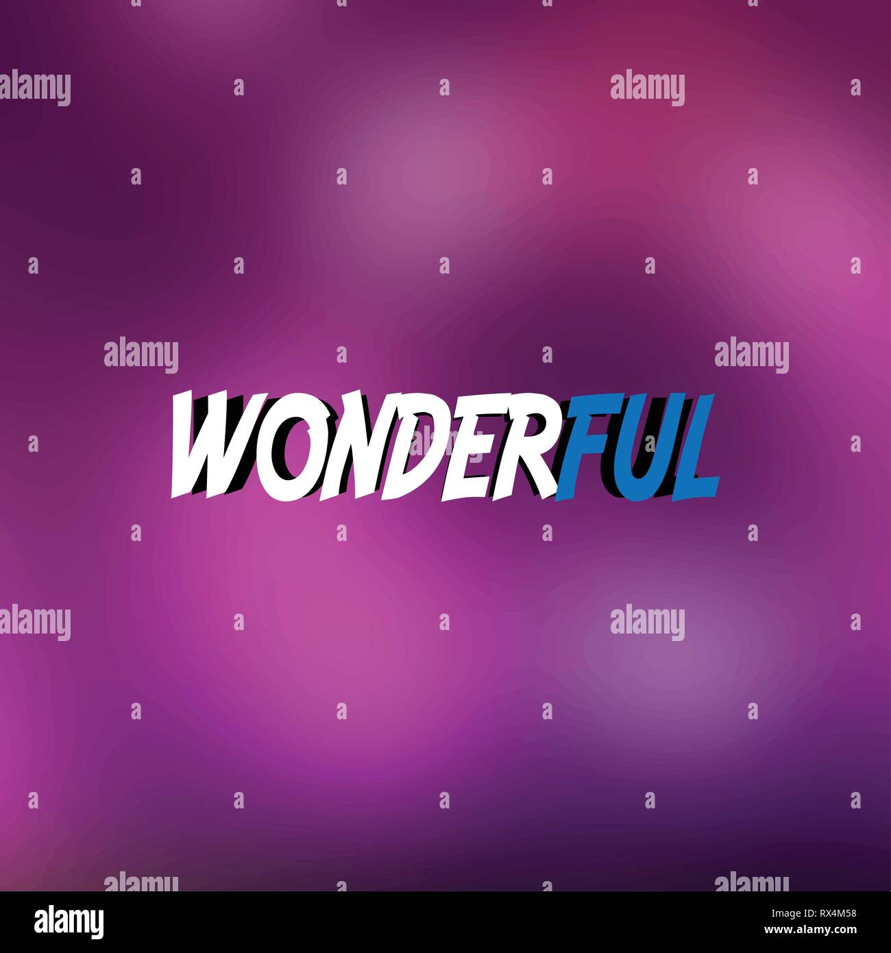 wonderful. Life quote with modern background vector illustration Stock ...