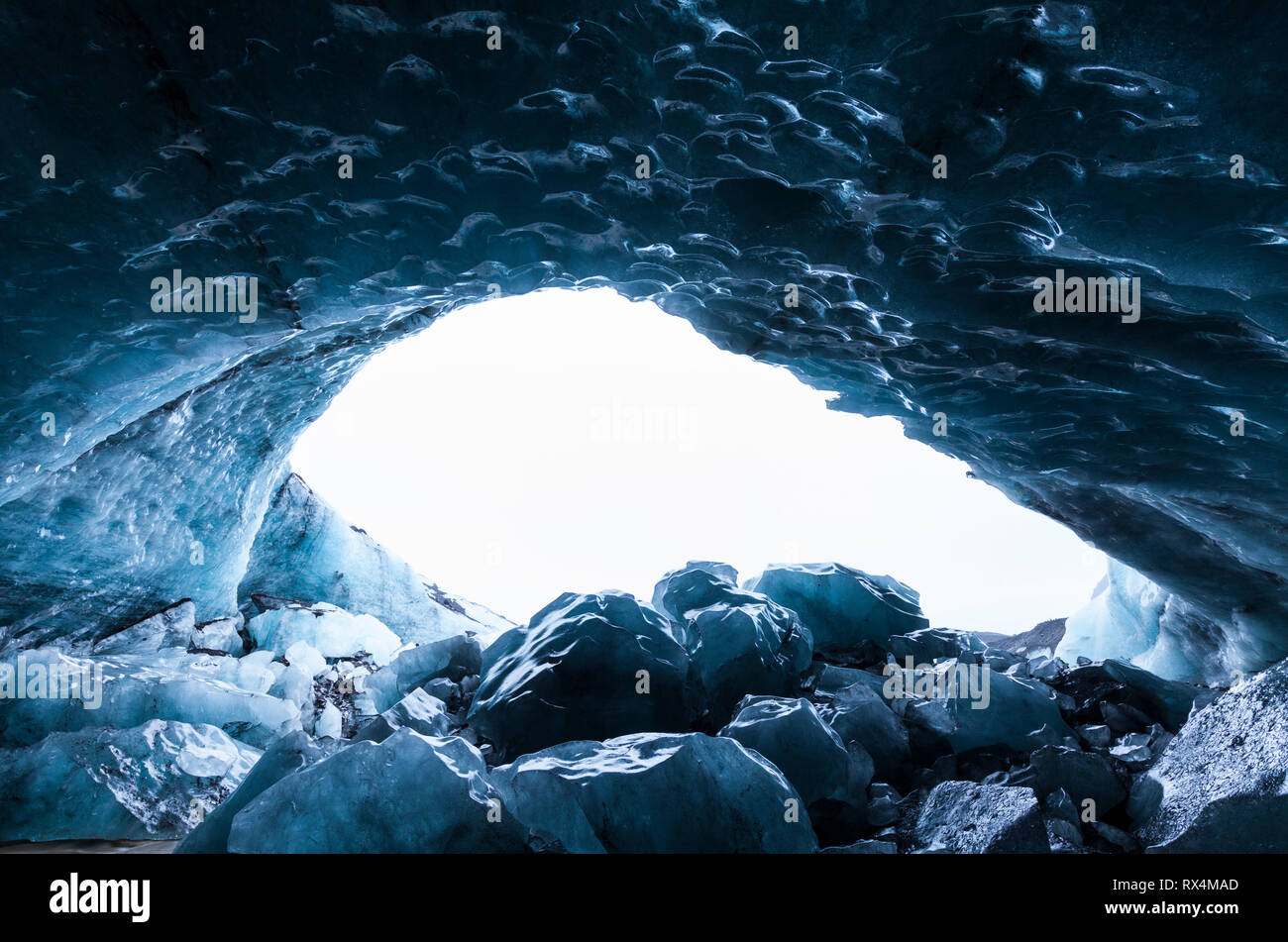 Ice cave, Skaftafell National Park, Southern Iceland, Iceland, Europe ...