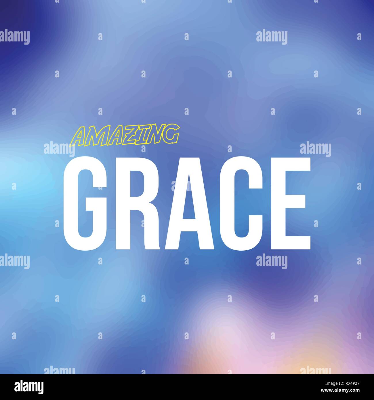 amazing grace. Life quote with modern background vector illustration ...