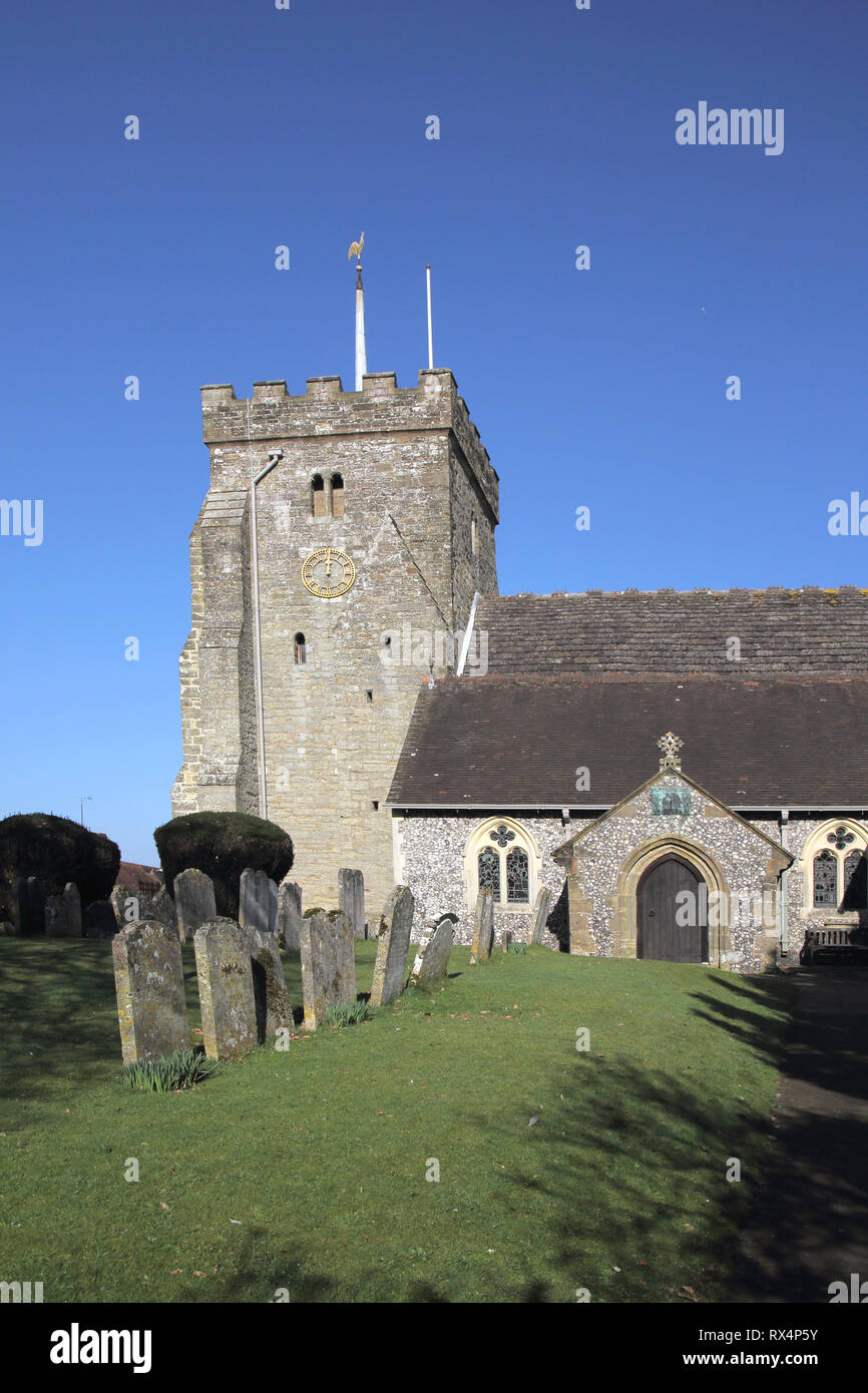 graveyard in the fine old parish church in the west sussex village of ...