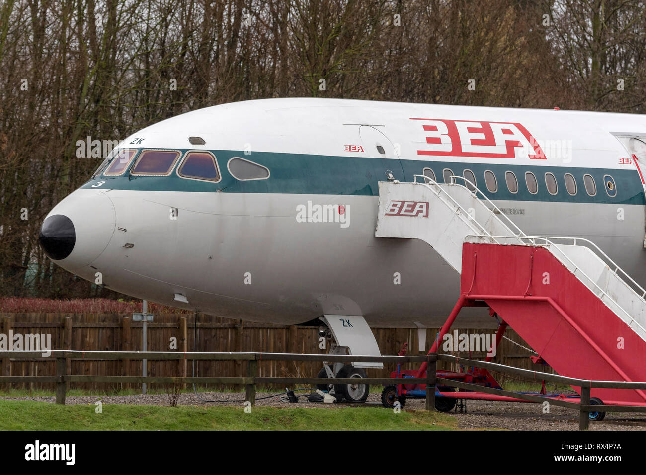 BEA Trident airliner on static display at Manchester airport visitor ...