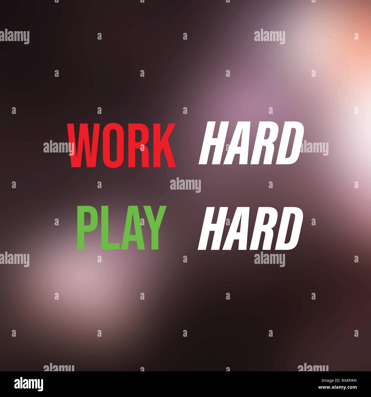 work hard play hard. Life quote with modern background vector ...