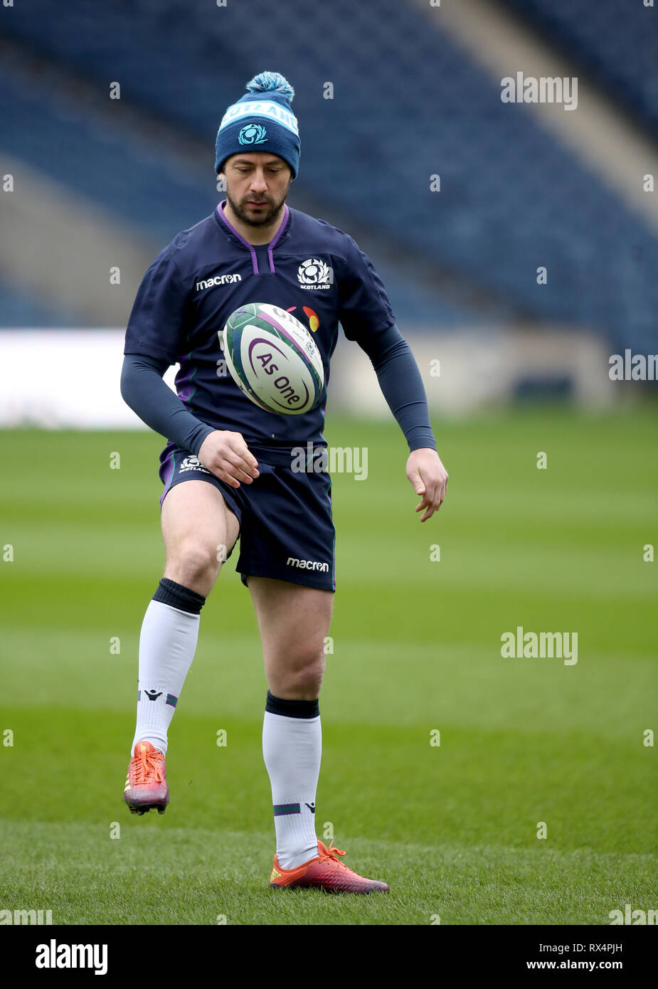 Scotland's Greig Laidlaw during the captain's run at BT Murrayfield ...