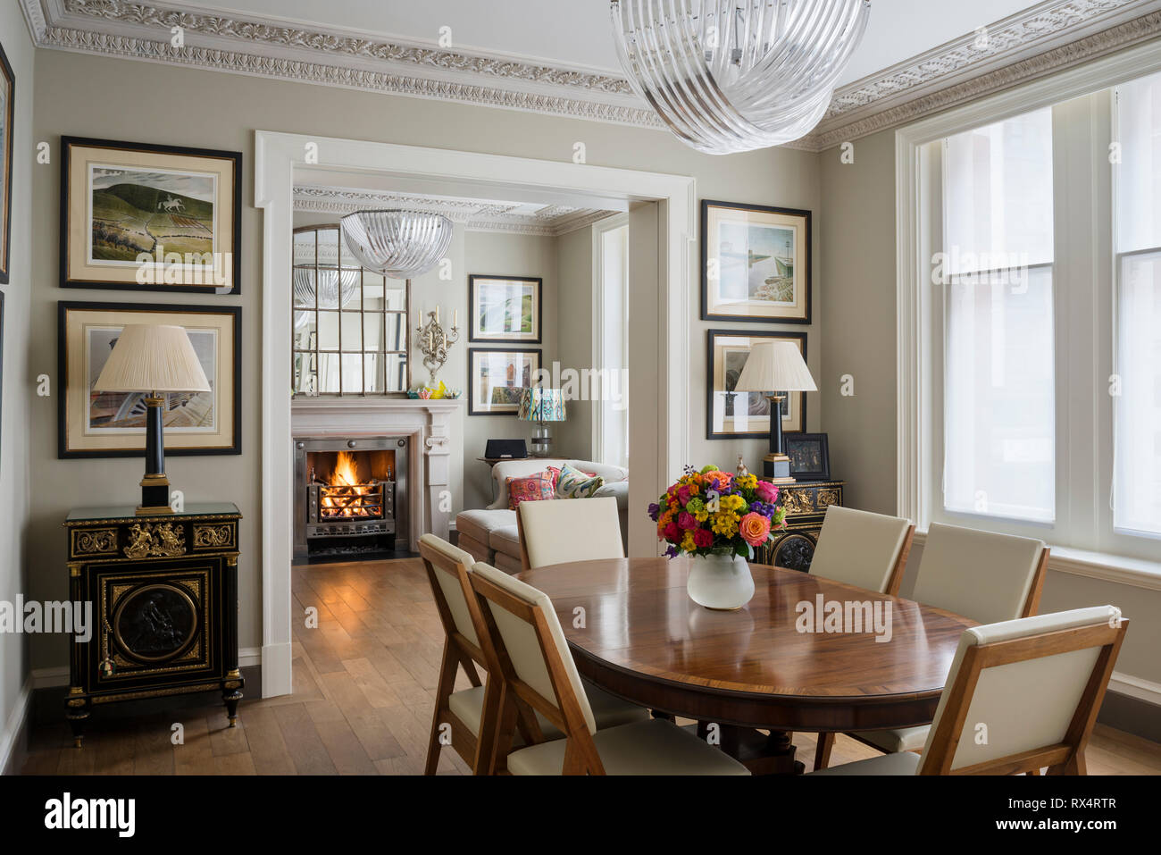 Country style dining room Stock Photo - Alamy