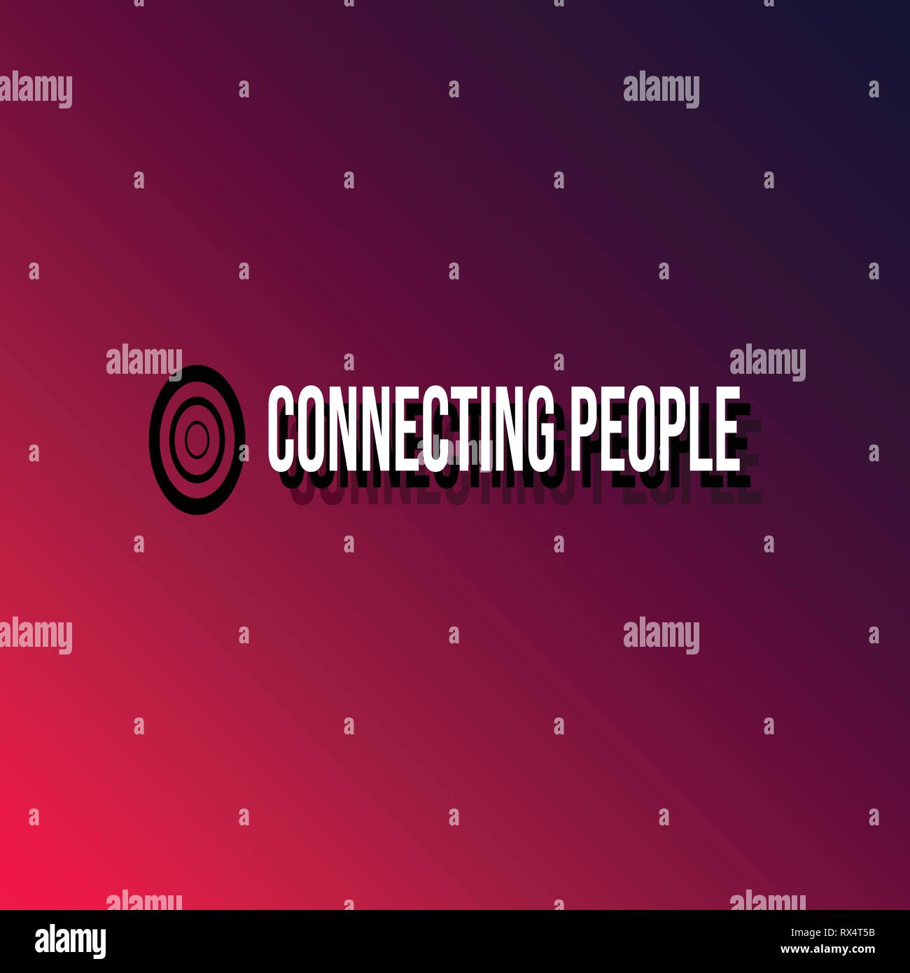 Connecting people. Life quote with modern background vector ...