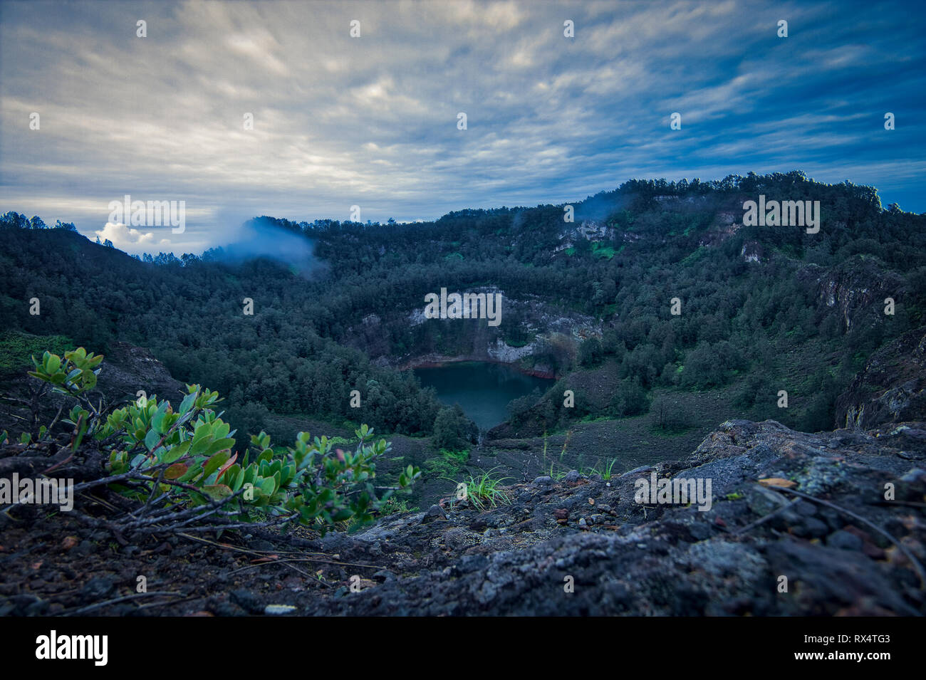 Tri-coloured Lakes at Mount Kelimutu on Flores Island in Indonesia ...