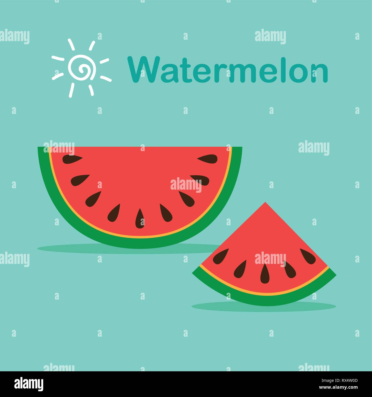 Watermelon slice logo hi-res stock photography and images - Alamy